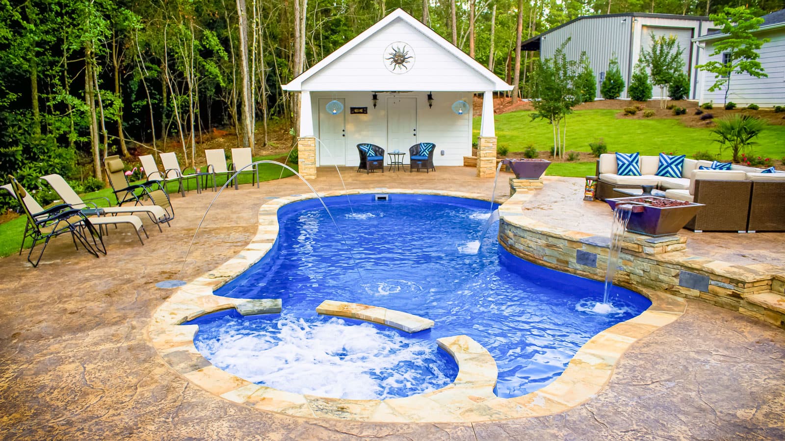 Fiberglass Pool Designs With Hot Tub Fashiondesignerofficeideasstyle Fiberglass Pool Designs With Hot Tub Fashiondesignerofficeideasstyle