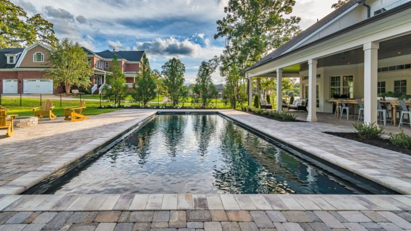 The Illusion - fiberglass swimming pool with splash pad