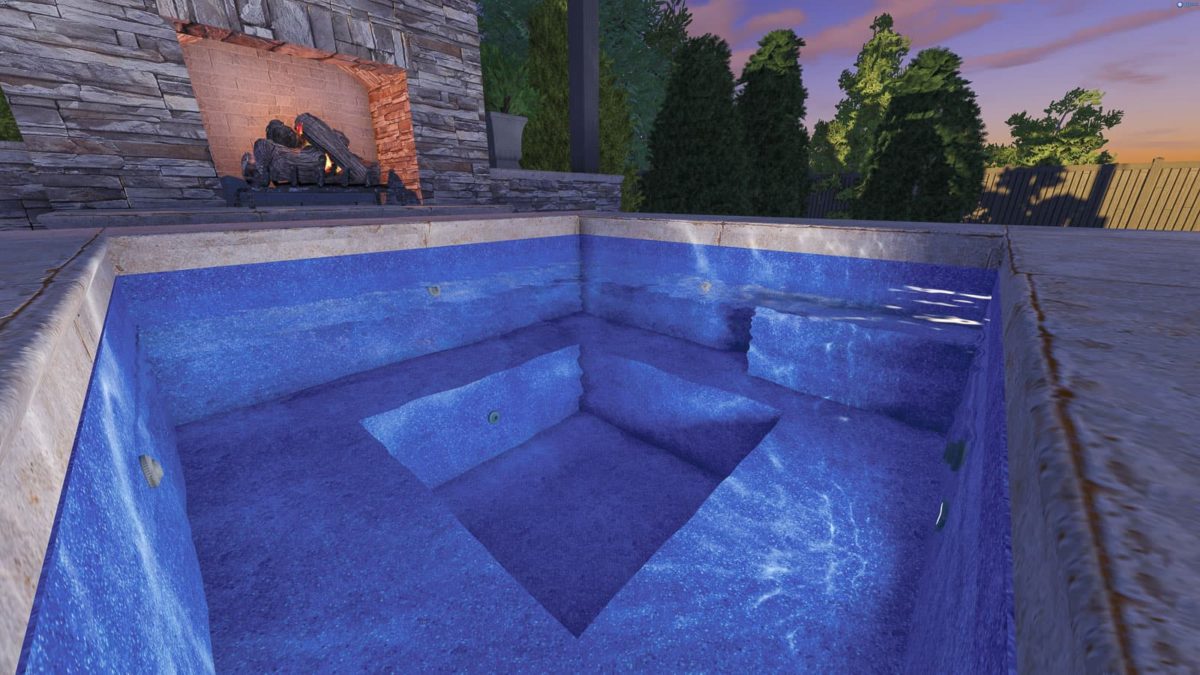 The Mystique Square Spa - fiberglass hot tub - Imagine Pools